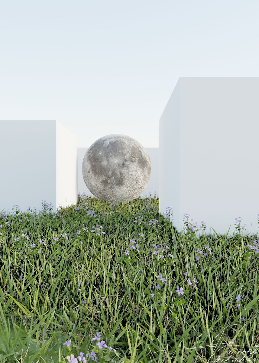 'Moon Maze Garden' Poster, picture, metal print, paint by Adam Vador ...