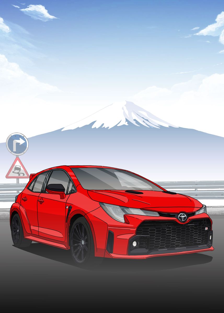 'GR Corolla' Poster, picture, metal print, paint by ND Fat | Displate