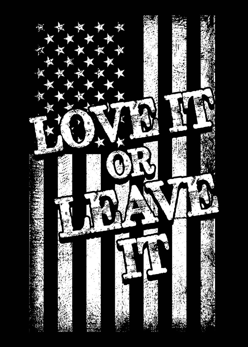 'Love It Or Leave It' Poster, picture, metal print, paint by I m Super ...