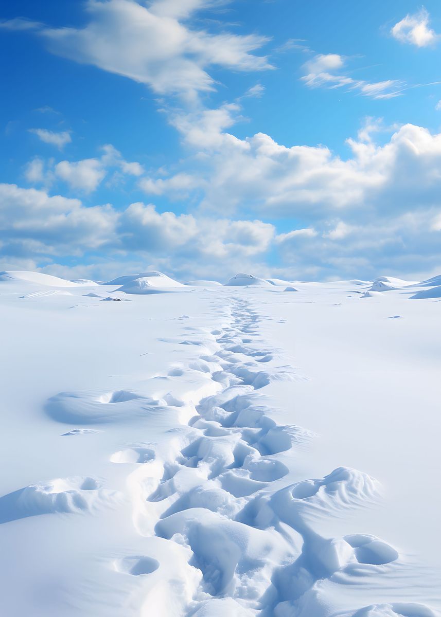 'Winter Pathways' Poster, picture, metal print, paint by David ...