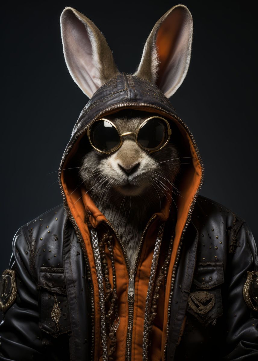 'Gangster Rabbit' Poster, picture, metal print, paint by Frank Hirschle ...