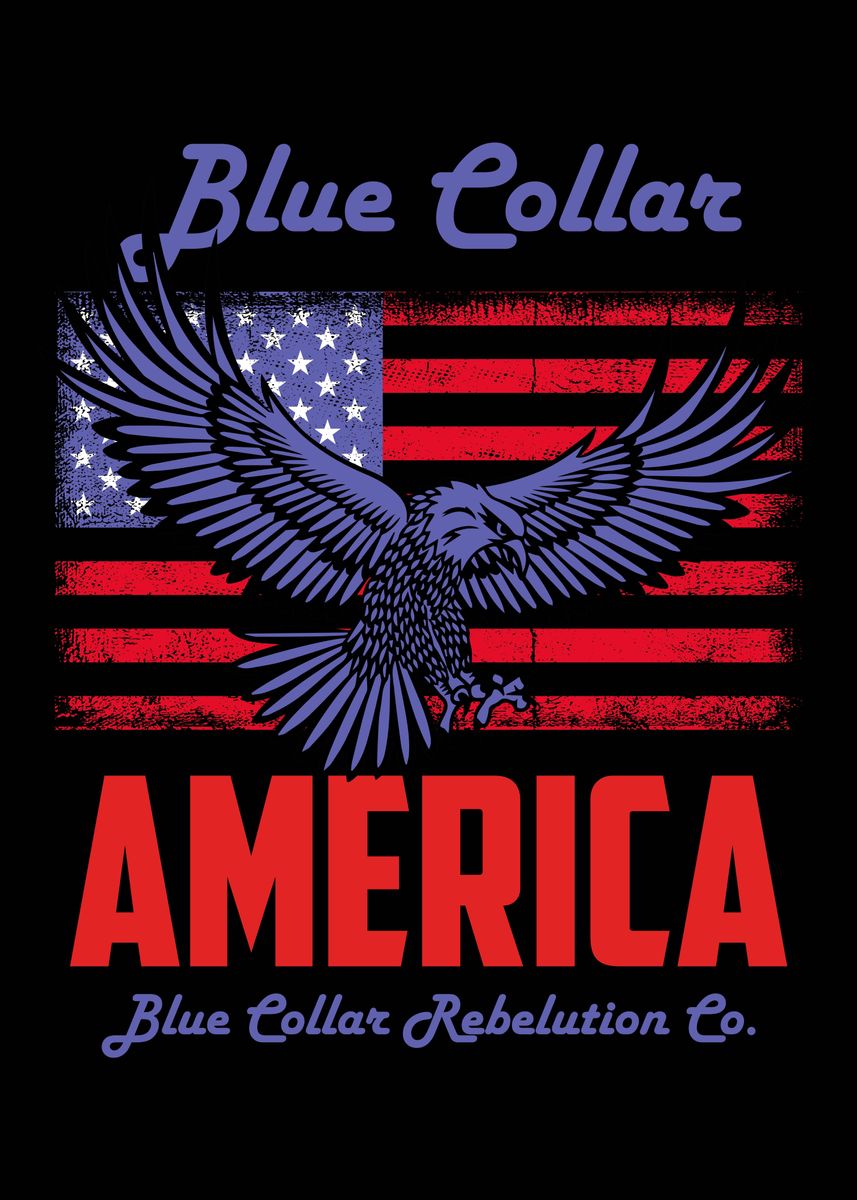 'Blue Coller' Poster, picture, metal print, paint by I m Super Hero ...