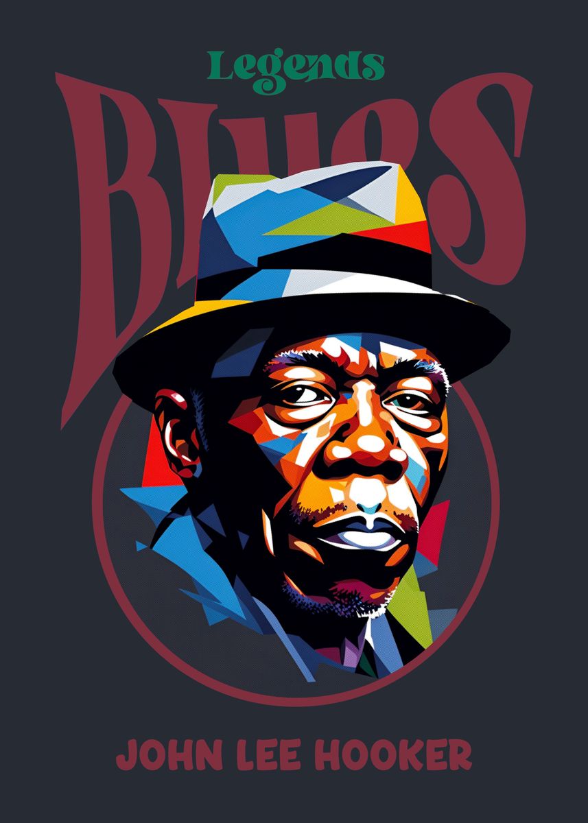 'John Lee Hooker Wpap' Poster, picture, metal print, paint by Popart ...