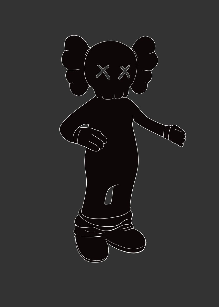 'Kaws' Poster, picture, metal print, paint by Lardis Art | Displate