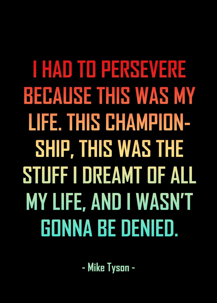 'Mike Tyson Quotes' Poster by Khoyrur Fanart | Displate