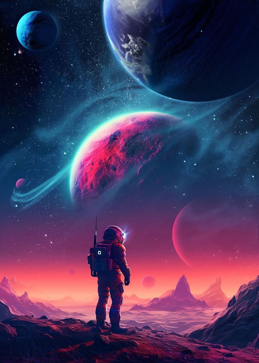 'Lonesome spaceman' Poster, picture, metal print, paint by Broken ...