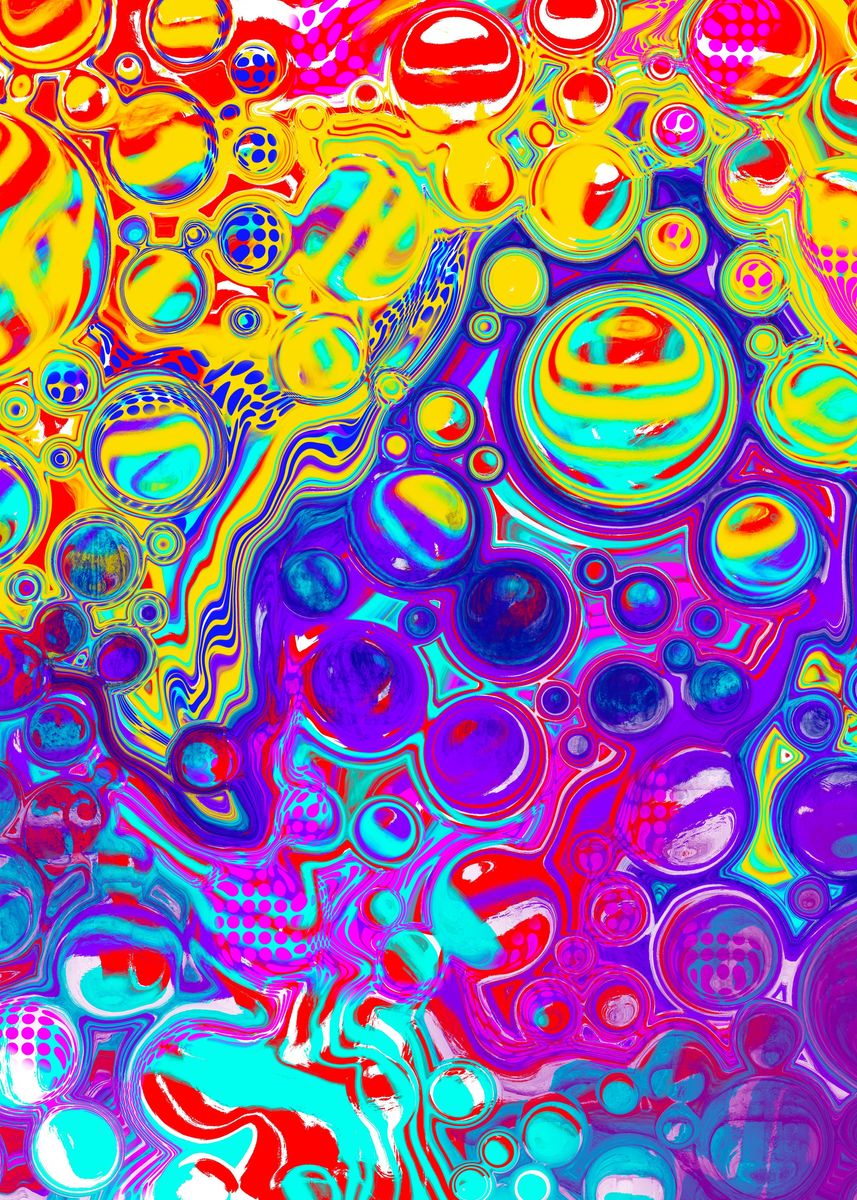 'Colorburst' Poster, picture, metal print, paint by Lisa Hilton | Displate