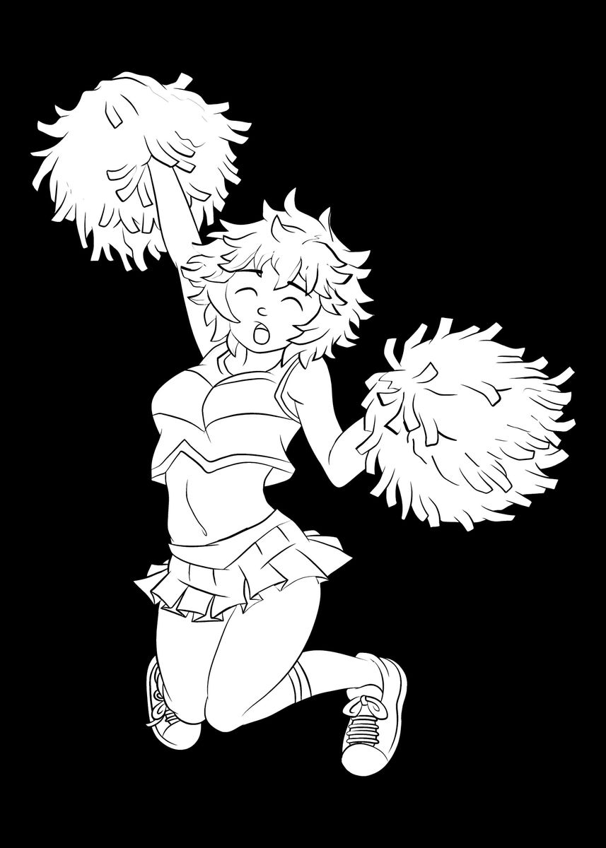 'Cheerleading Cheerleader' Poster, picture, metal print, paint by ...