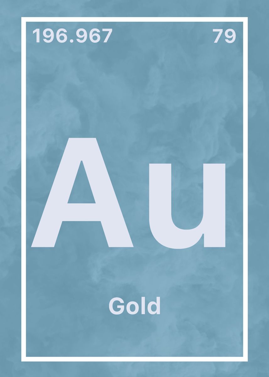 'Gold Periodic Element' Poster, picture, metal print, paint by Tim ...