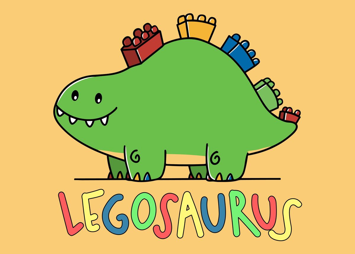 'Legosaurus Legos Saurus ' Poster by Bramcrye | Displate