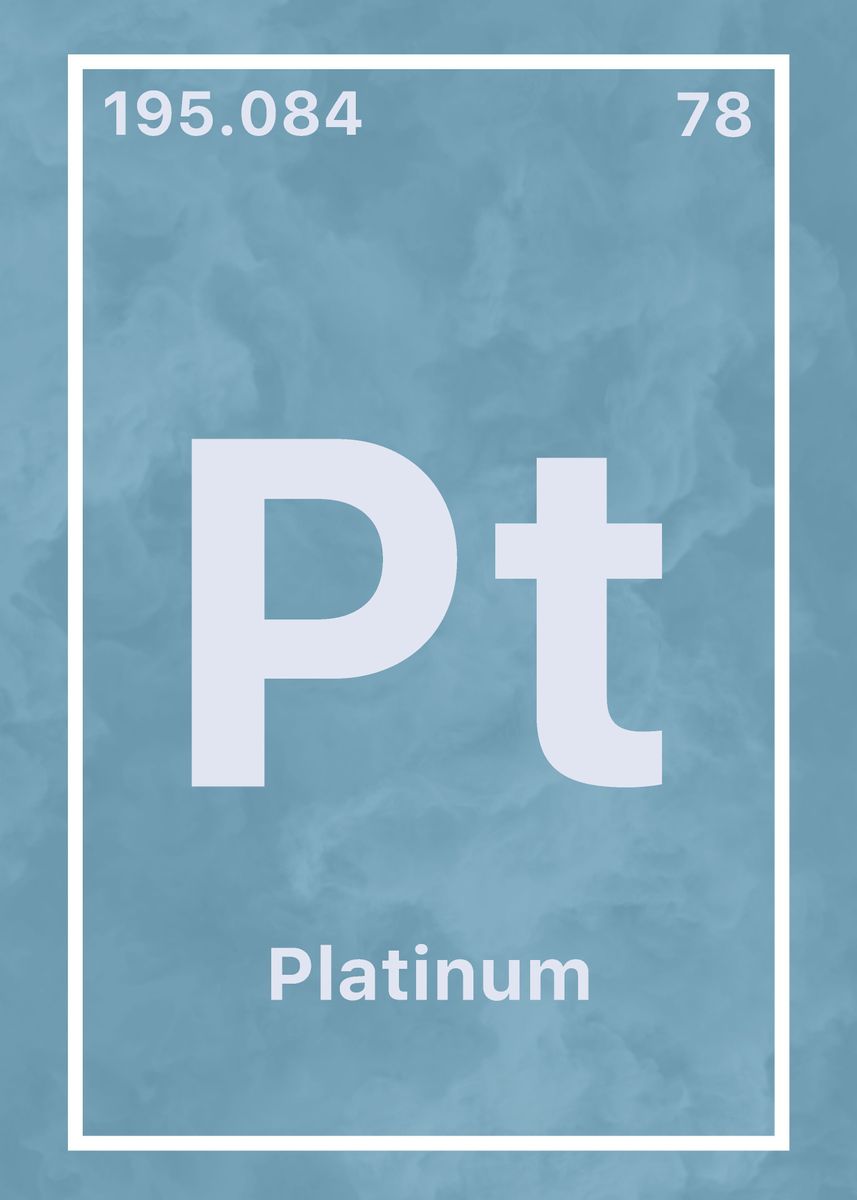'Platinum Periodic Element ' Poster, picture, metal print, paint by Tim ...