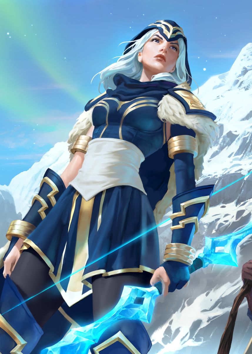 'The Frost Archer v' Poster, picture, metal print, paint by League of ...