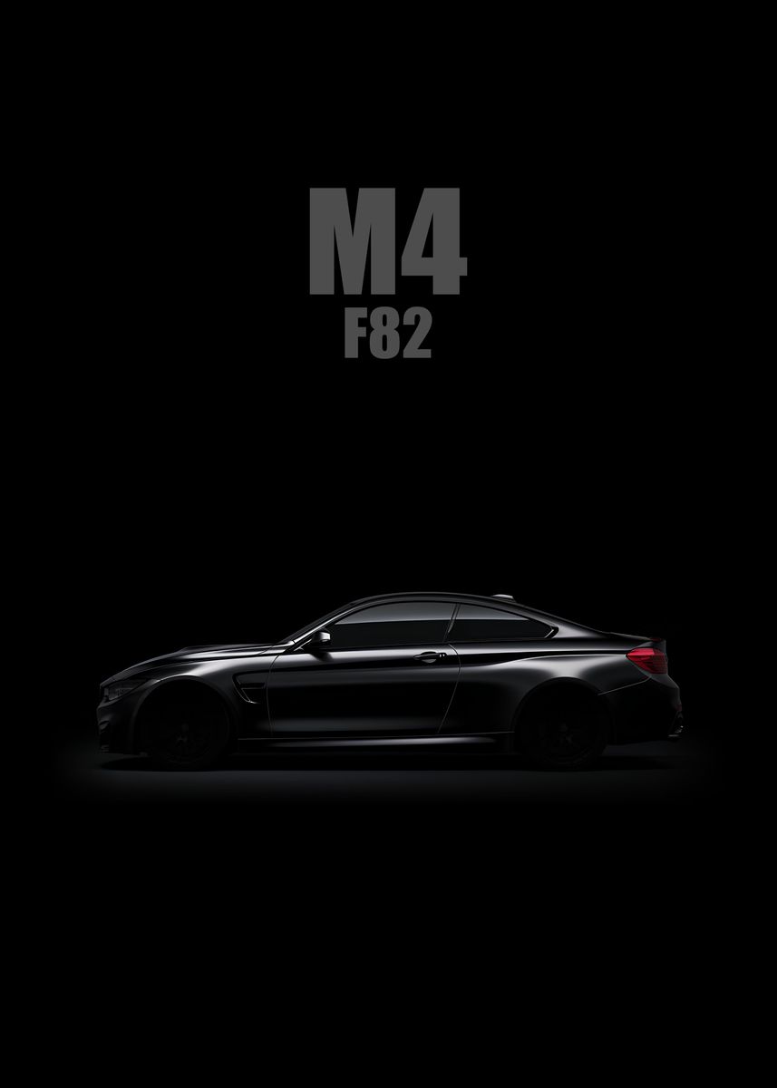 'm4 f82 sport car' Poster, picture, metal print, paint by Masje Studio ...