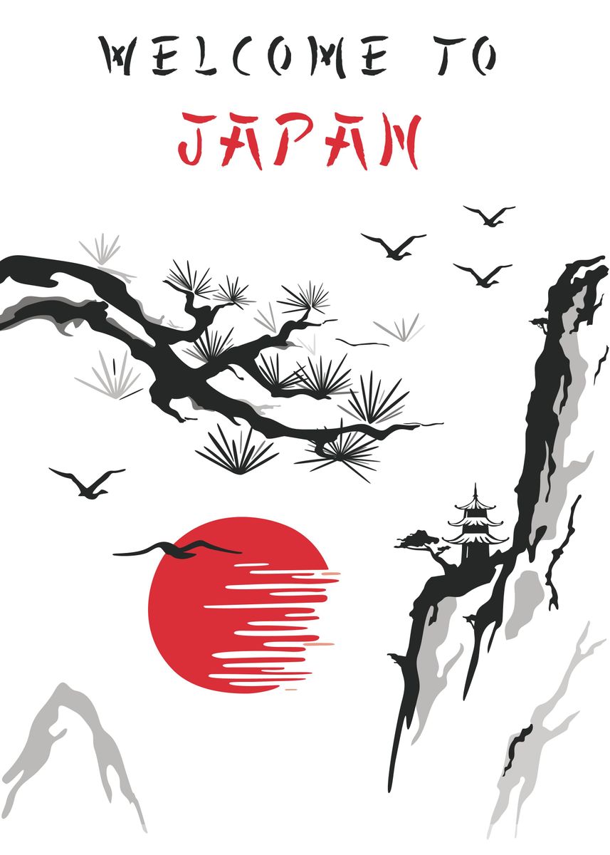 'Welcome to Japan' Poster, picture, metal print, paint by Madhushan ...