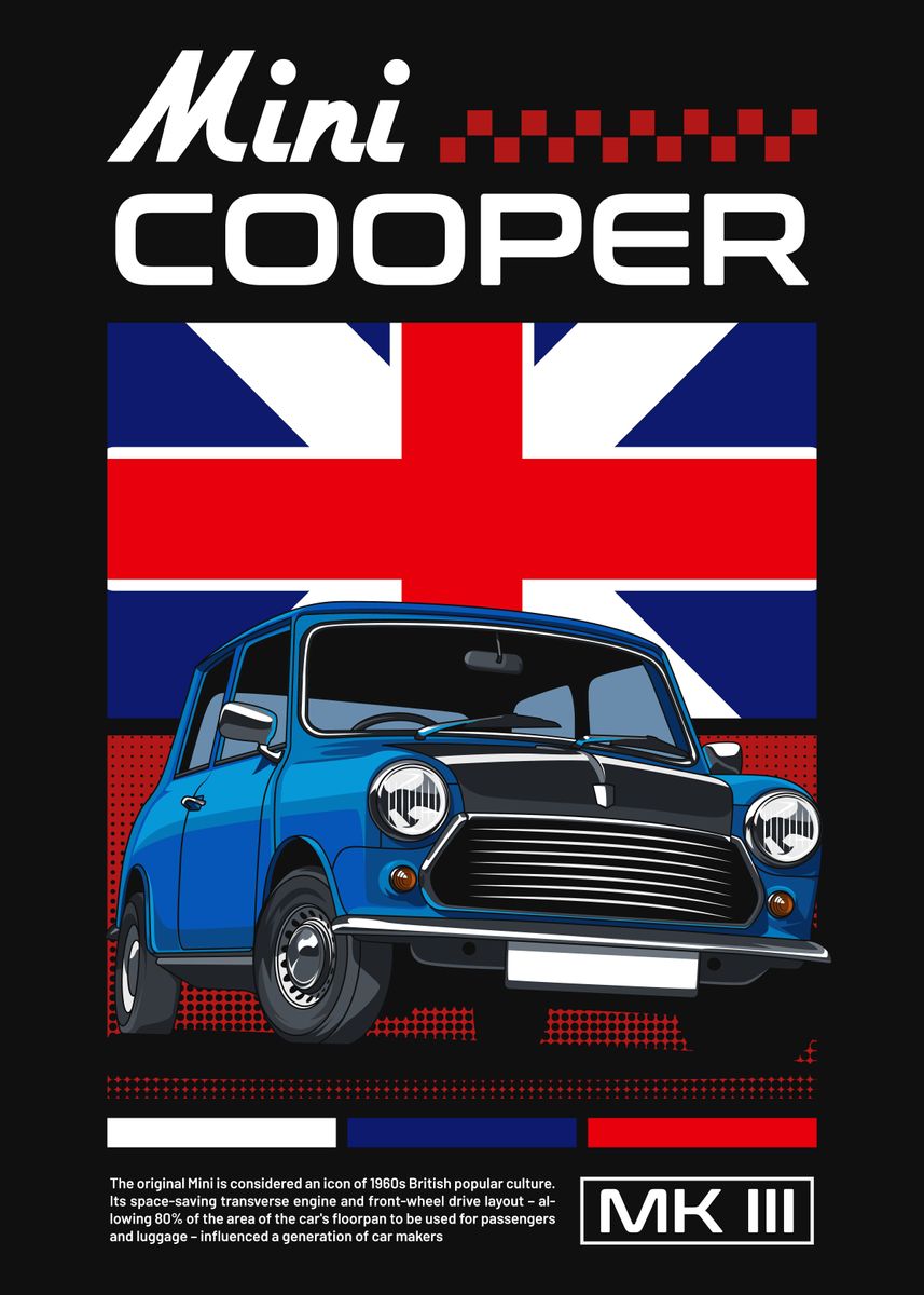 'British Cooper Car' Poster, picture, metal print, paint by Mikhaila ...