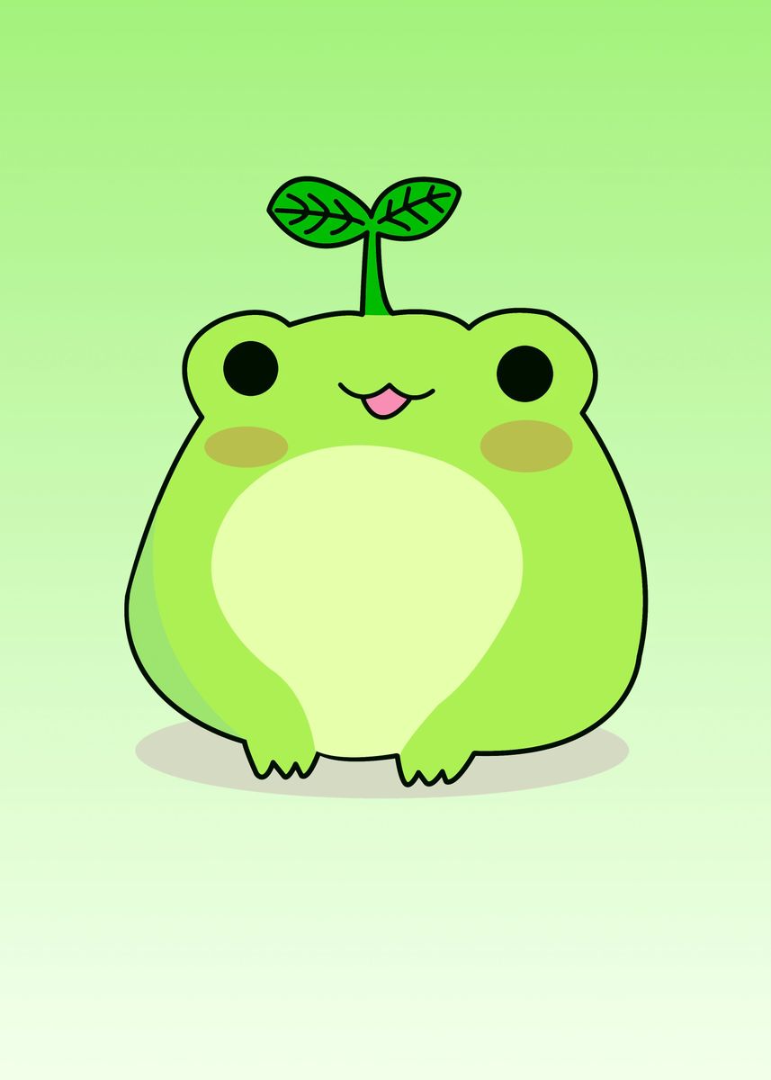 'frog cute animal' Poster, picture, metal print, paint by Rui Marquez ...