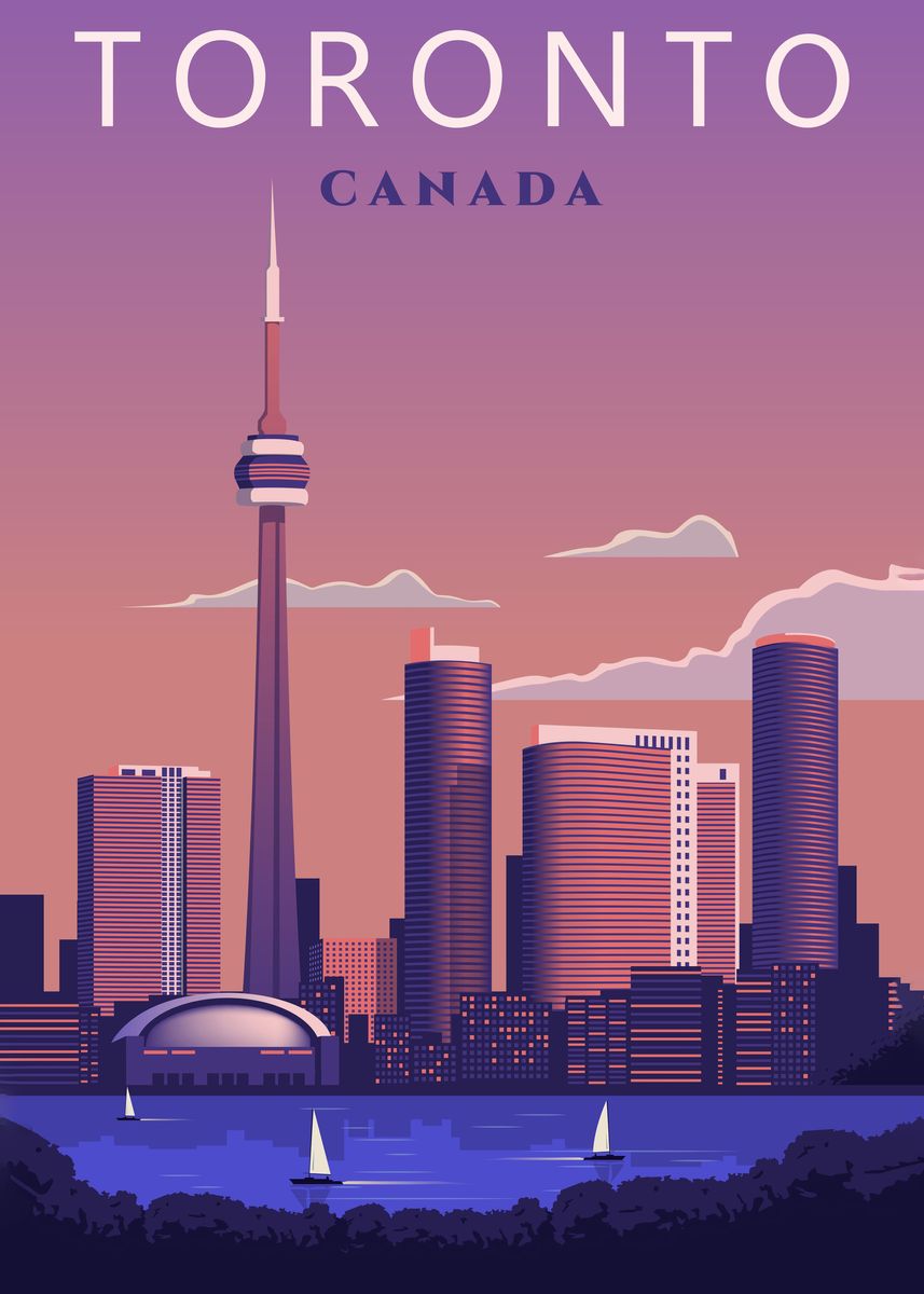 'toronto ontario Travel Art' Poster by gani ismail | Displate
