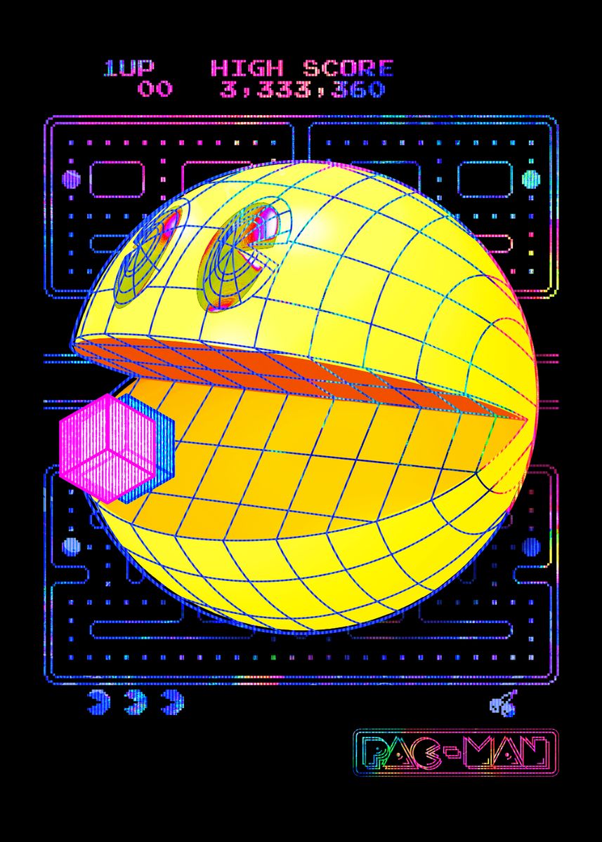 'High Score' Poster, picture, metal print, paint by PAC-MAN | Displate