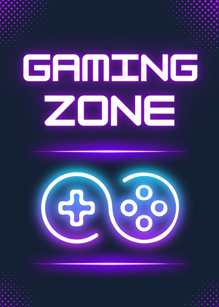 'Gaming ZONE' Poster, picture, metal print, paint by teehowa timlset ...