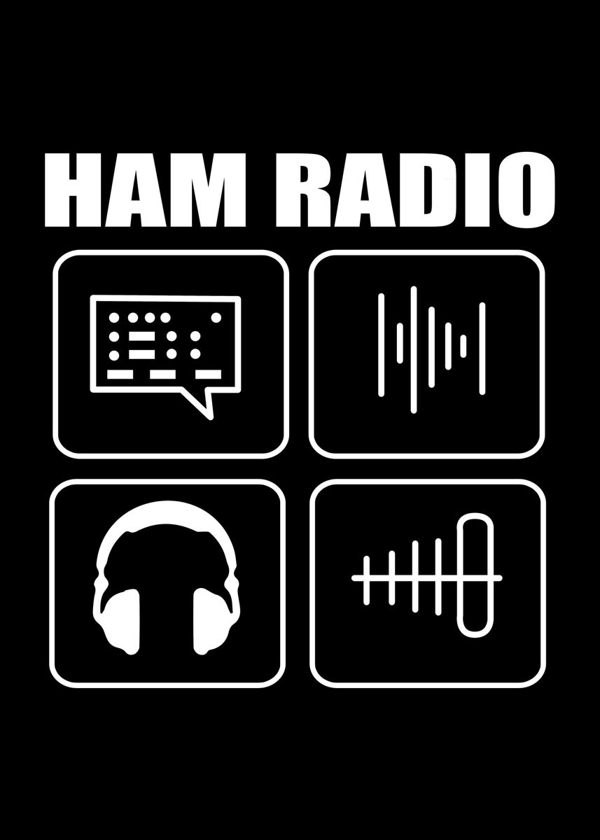 'Ham Radio Morse Frequency' Poster, picture, metal print, paint by ...