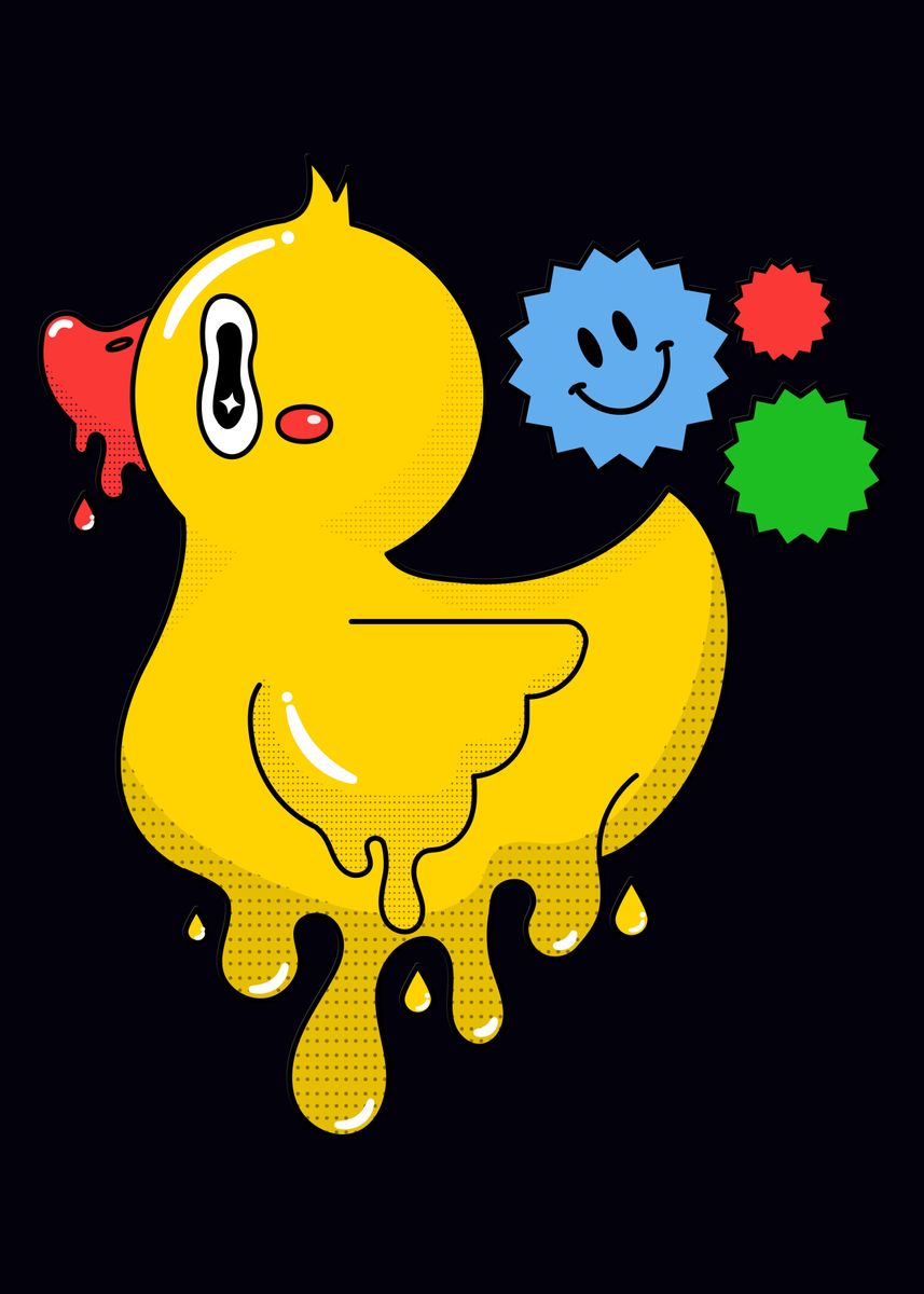 'Hand drawn Duck' Poster, picture, metal print, paint by Vincent Vorce ...