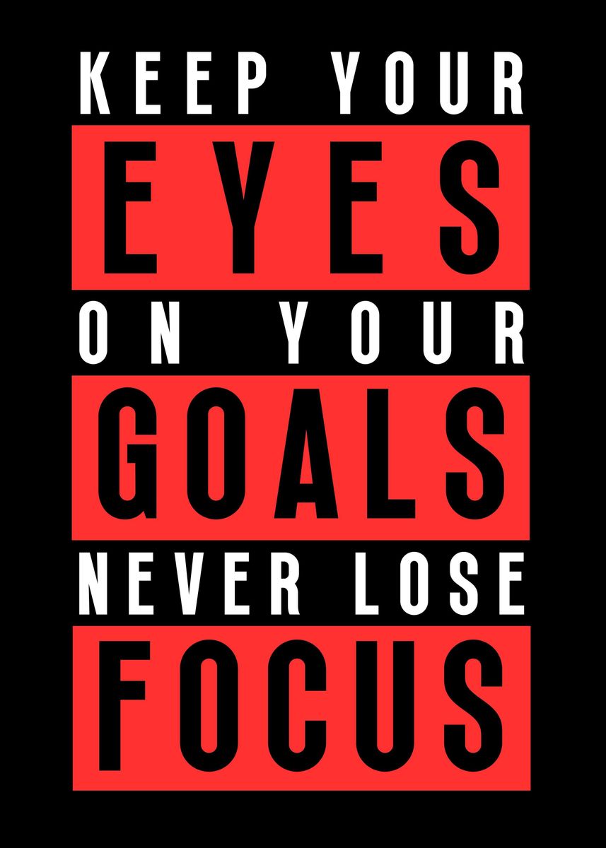 'Never Lose Focus' Poster, picture, metal print, paint by slamet ...