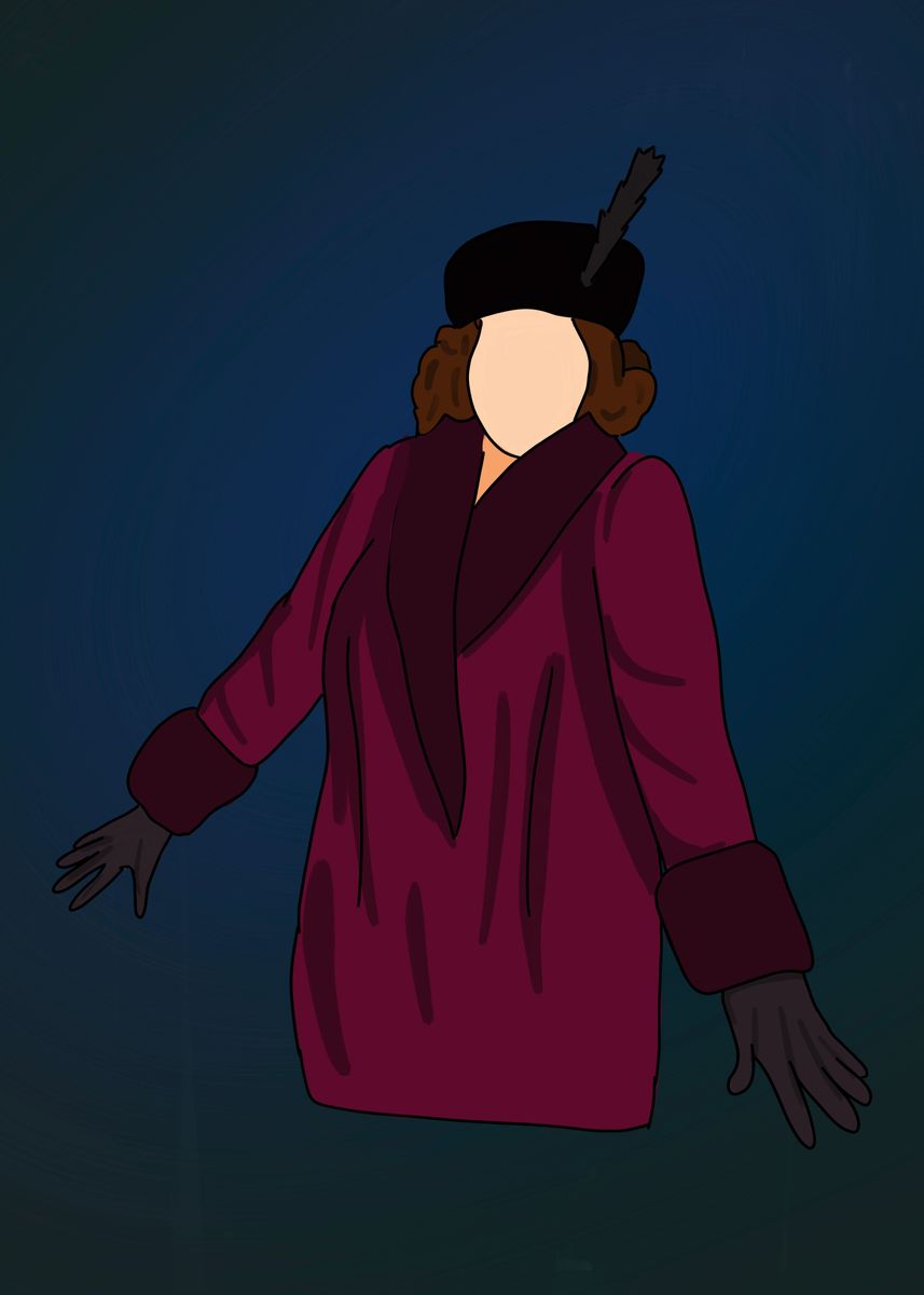 'Funny Girl Beanie ' Poster, picture, metal print, paint by byebyesally ...