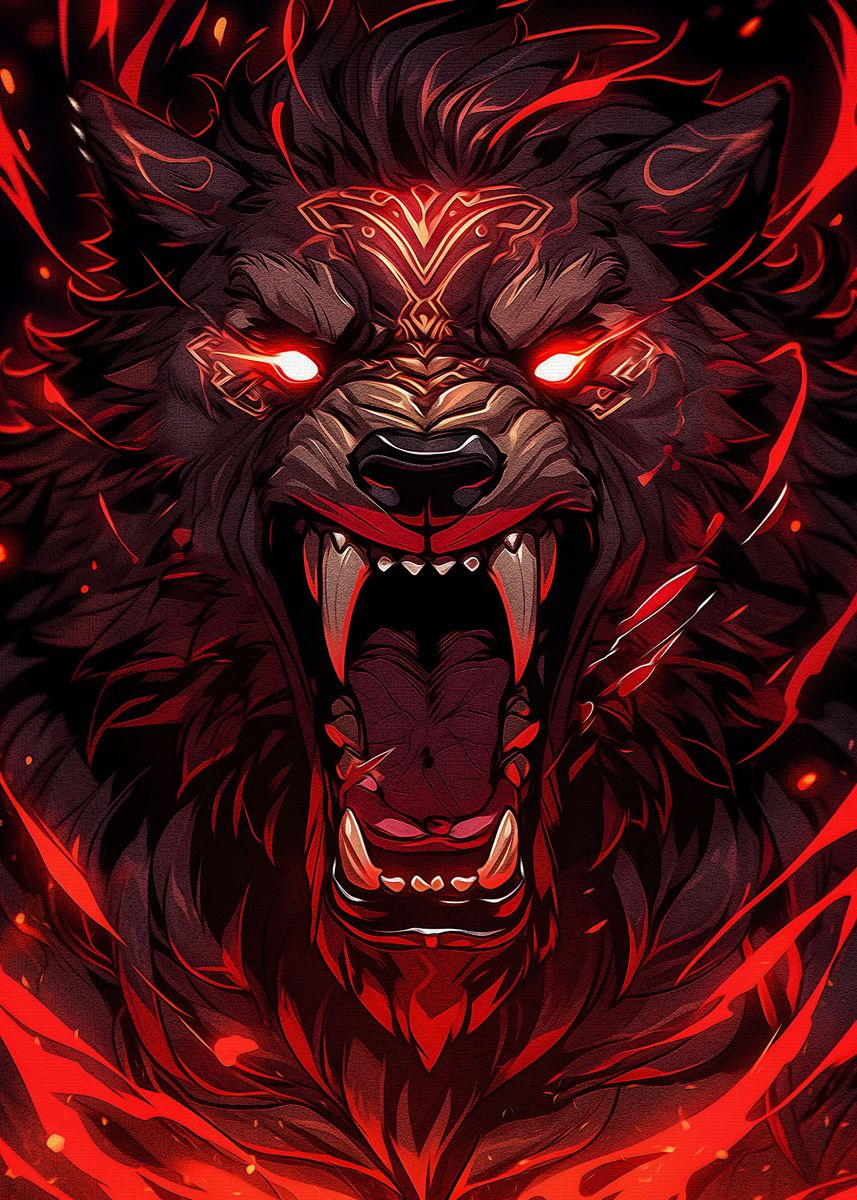 'Beast' Poster, picture, metal print, paint by EKIM | Displate