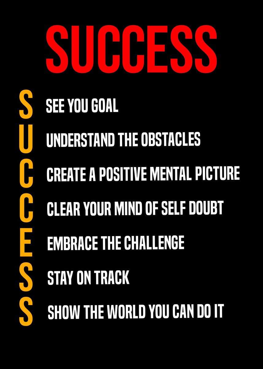 'Word Success' Poster by DIMS | Displate