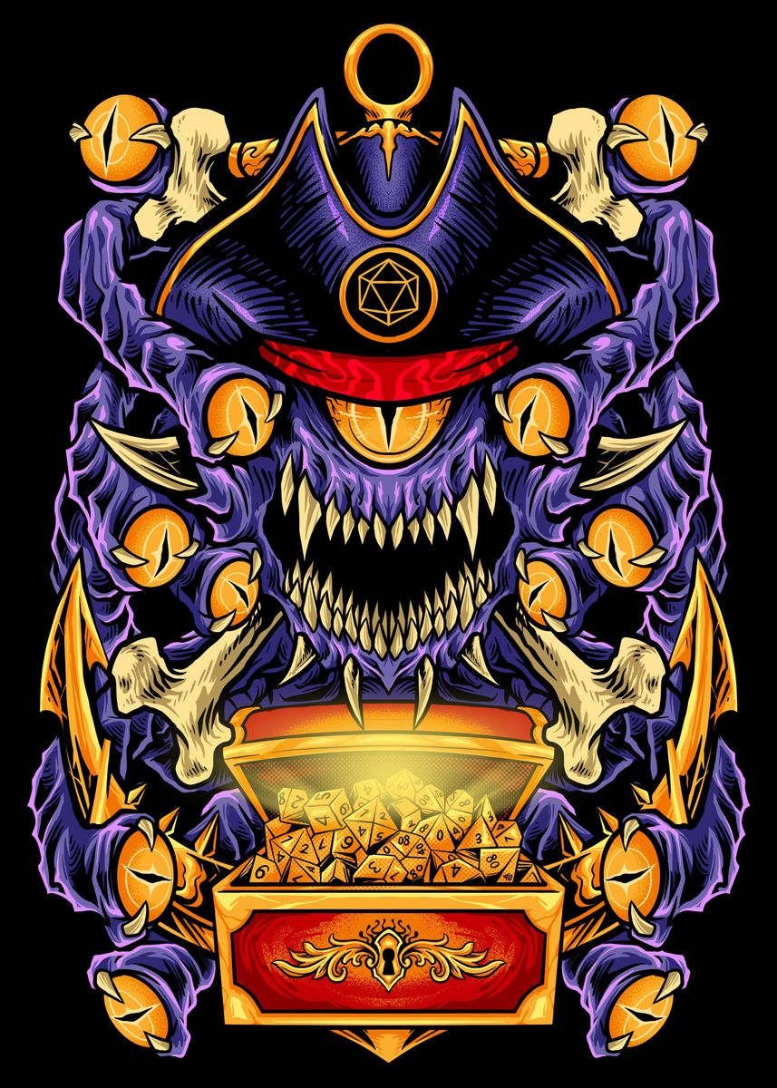 'pirates beholder ' Poster, picture, metal print, paint by spoilerinc ...