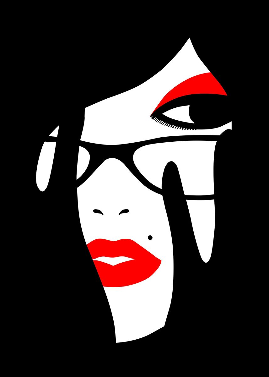 'Beautiful Girl Face' Poster, picture, metal print, paint by Big Mouse ...