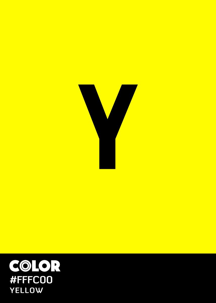 'Yellow Code Color' Poster, picture, metal print, paint by Remang ...