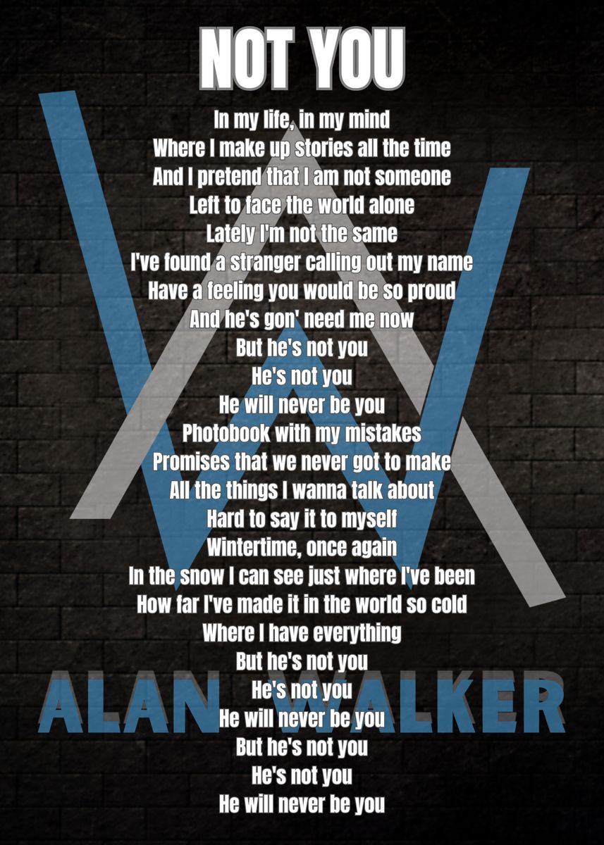 'Not You Song Tittle' Poster, picture, metal print, paint by Wijaki ...