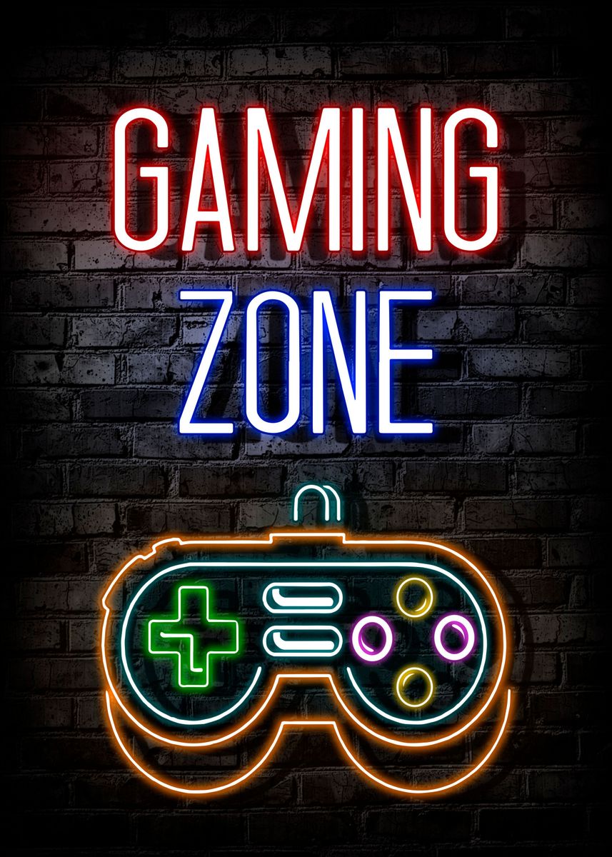 'Gaming Zone ' Poster, picture, metal print, paint by Metal Posters ...
