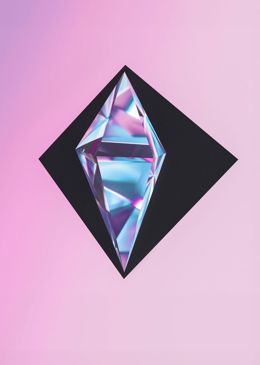 'Diamond Illustration' Poster, picture, metal print, paint by ...