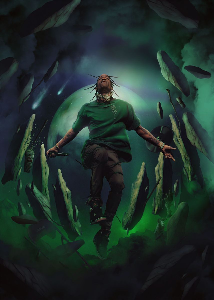 'Travis scott' Poster, picture, metal print, paint by albert sugiharto ...