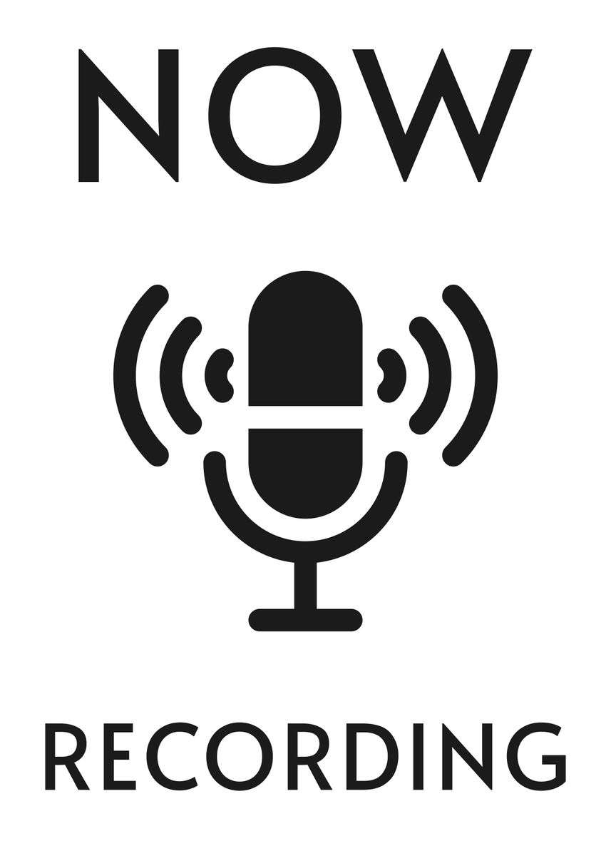 'NOW RECORDING WHITE' Poster, picture, metal print, paint by Atomic Chinook | Displate