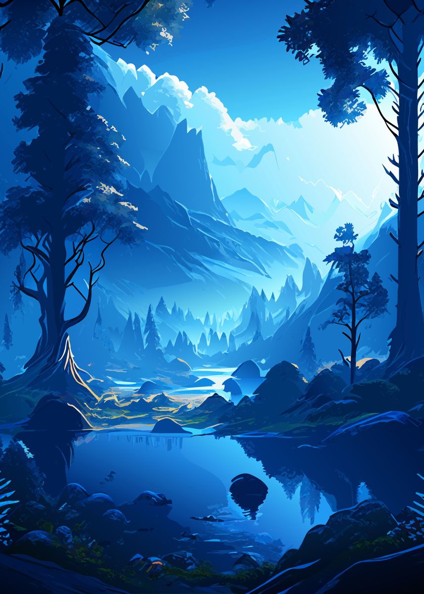 'Nature Wild Forest' Poster, picture, metal print, paint by crbn design ...