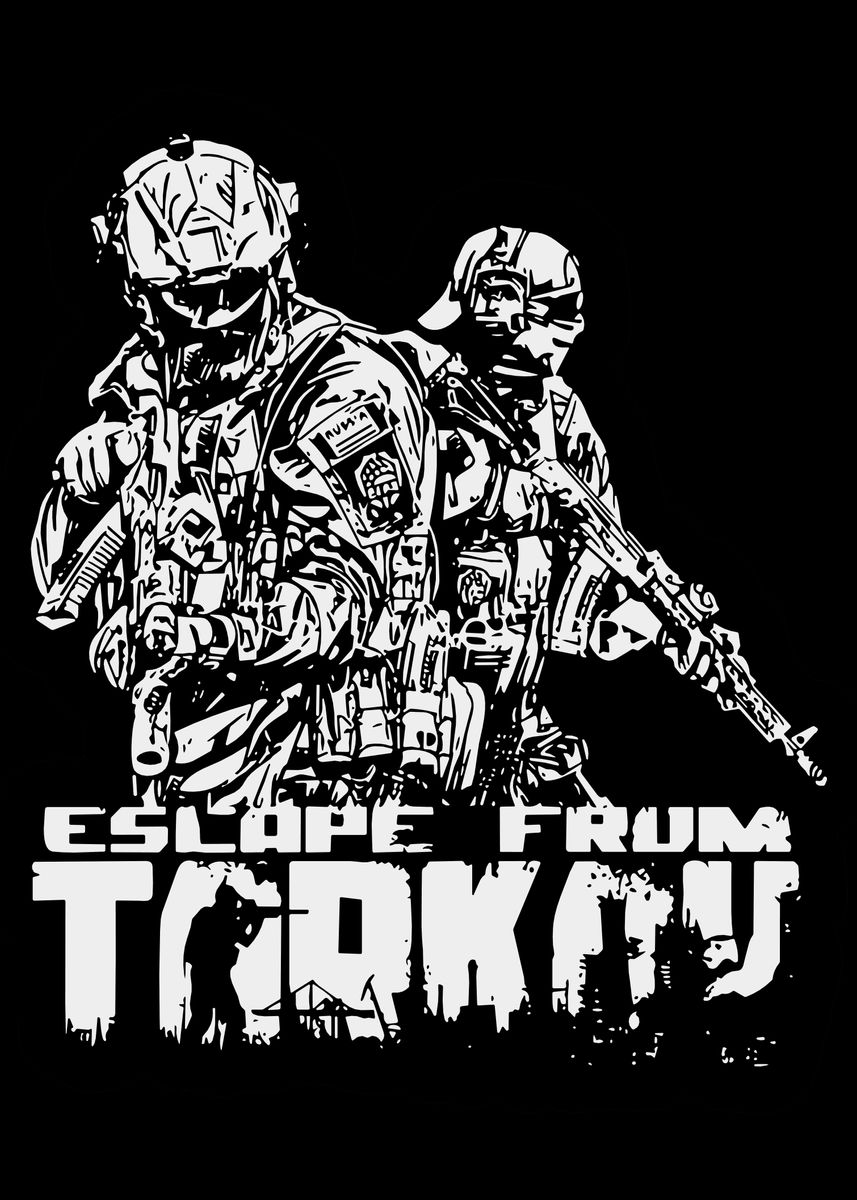 'Escape from Tarkov game' Poster, picture, metal print, paint by KUAI ...