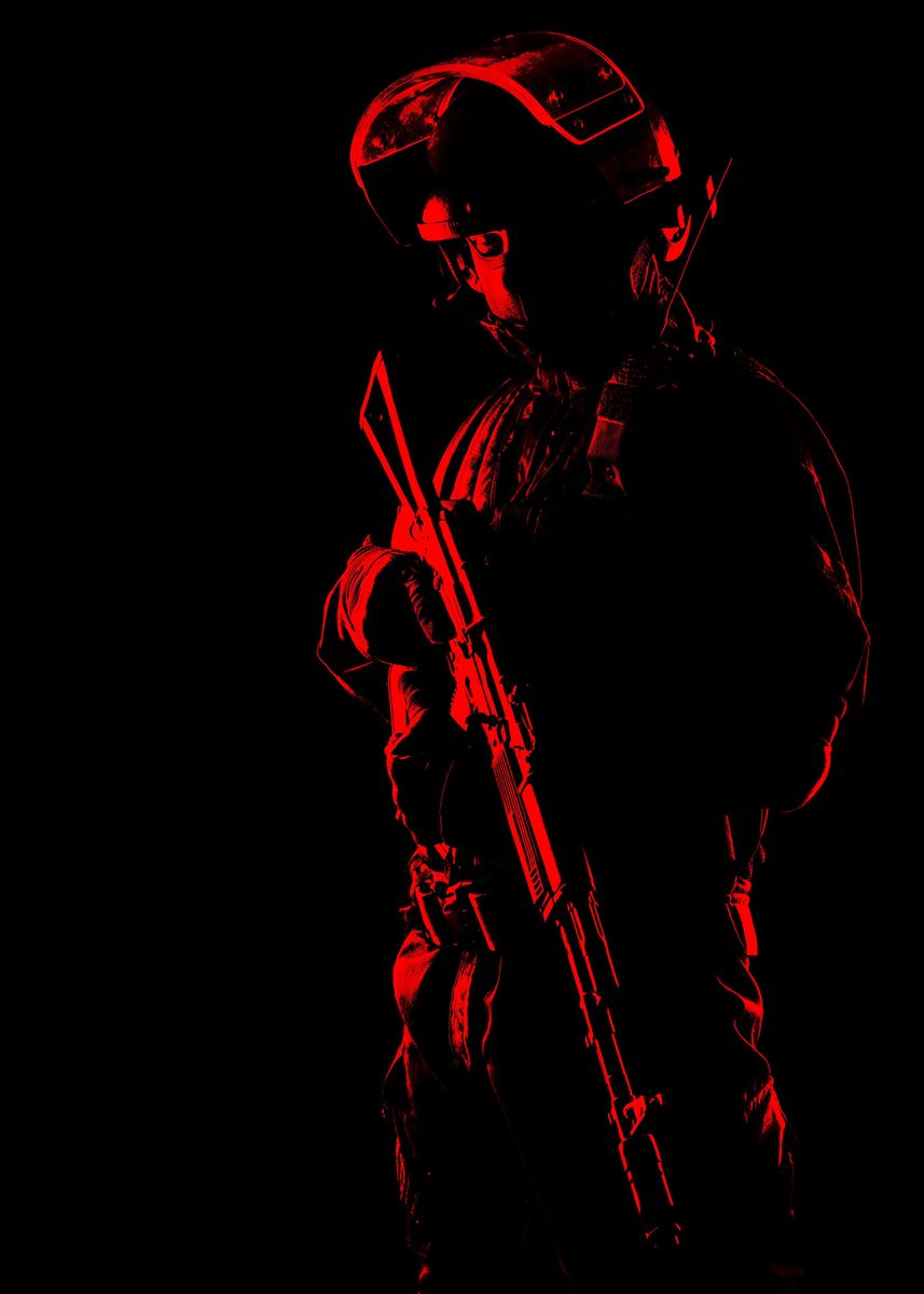 'Military soldier' Poster, picture, metal print, paint by ...