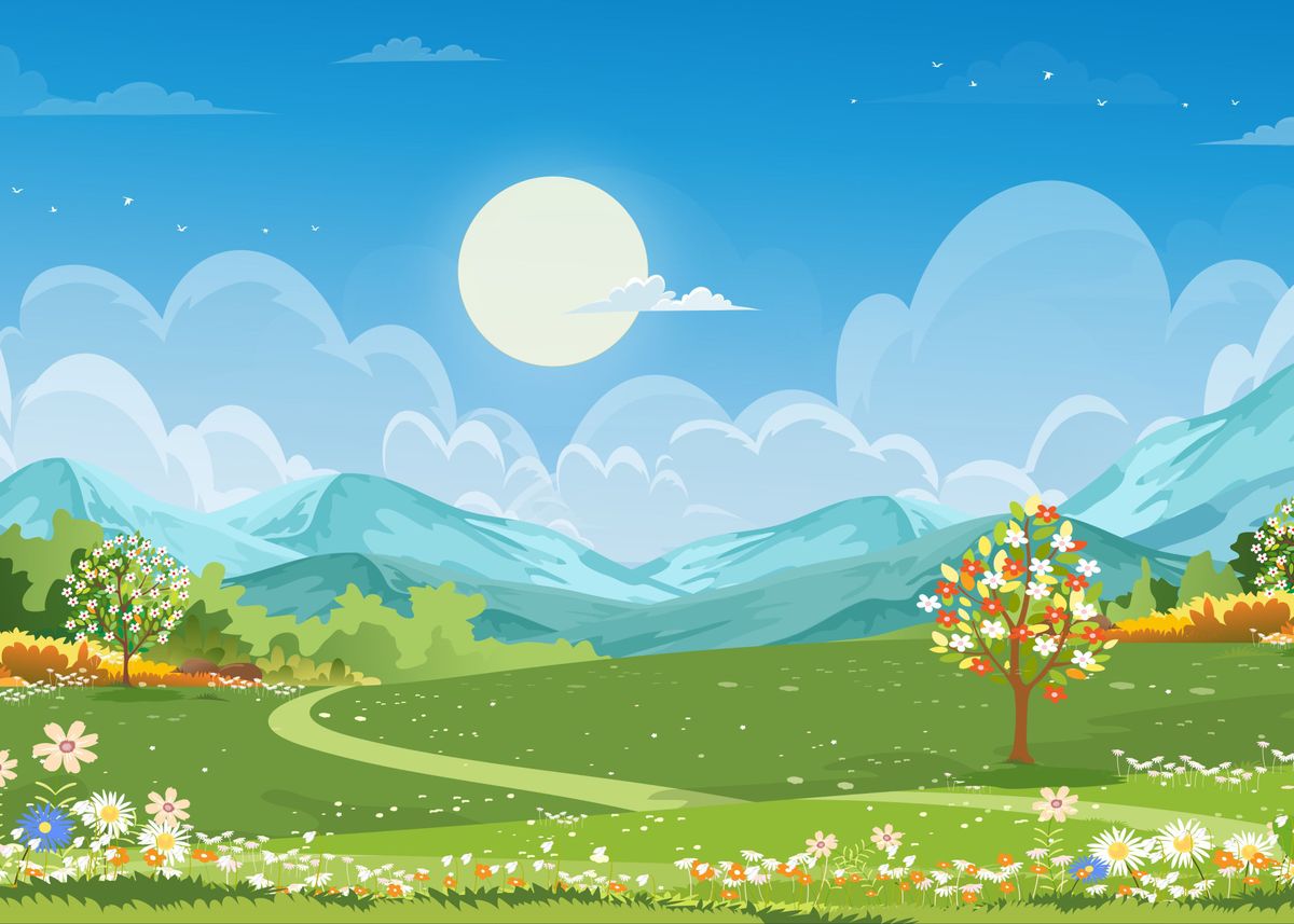 'Landscape scenery' Poster by RZH Creative | Displate