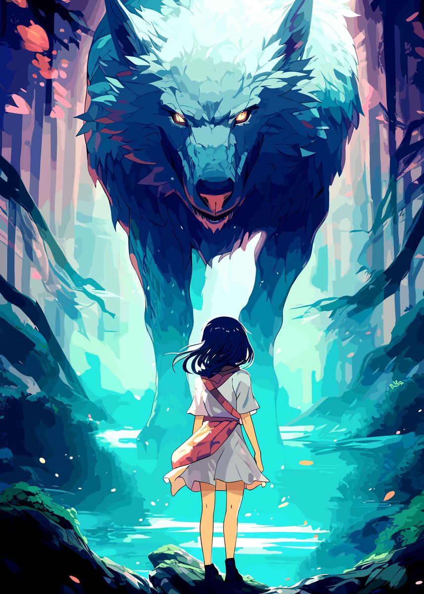 'Ghost Wolf' Poster, picture, metal print, paint by Over High Studio ...