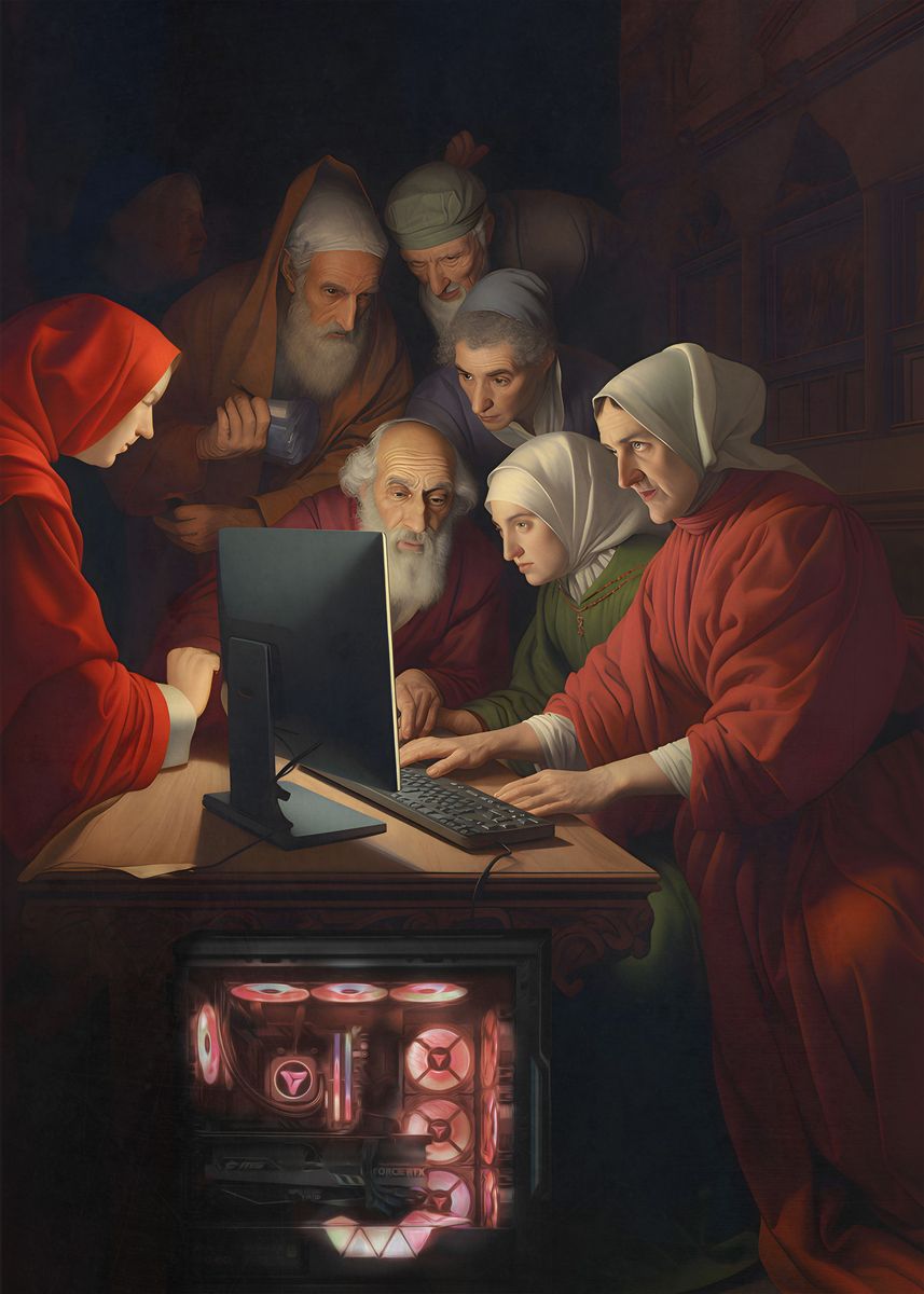 'Funny Gaming PC Graphic' Poster, picture, metal print, paint by sayp ...