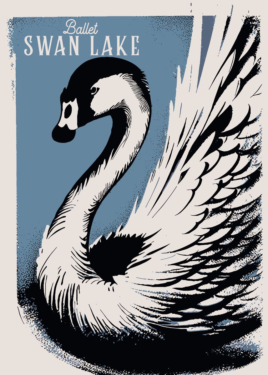 'Swan Lake Ballet Poster' Poster, picture, metal print, paint by ...