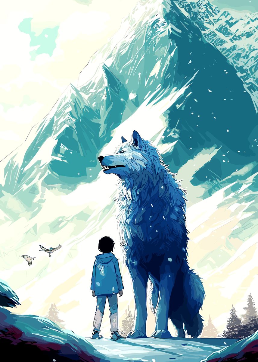 'Ghost Wolf' Poster, picture, metal print, paint by Over High Studio ...