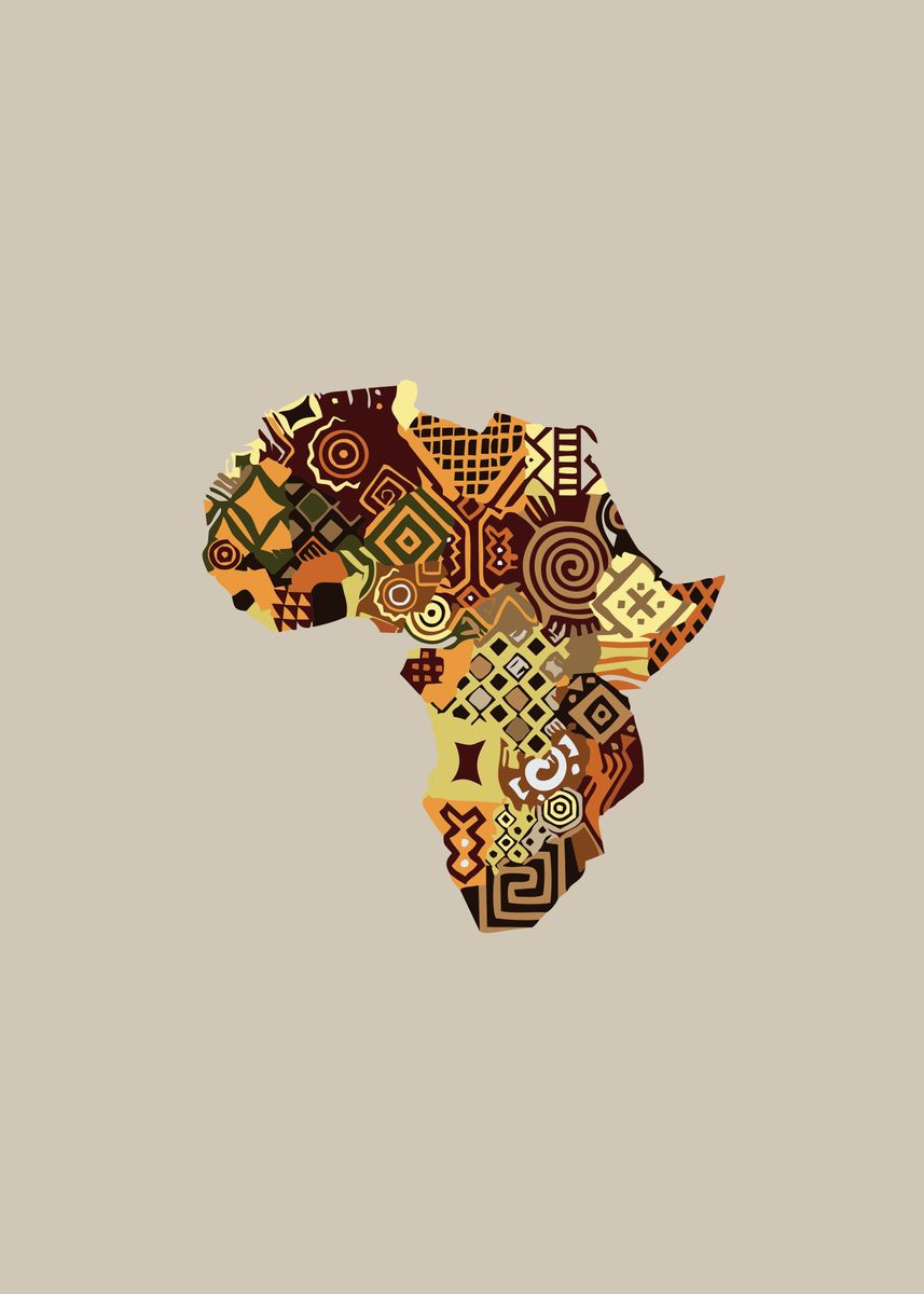 'african map art' Poster, picture, metal print, paint by MAD DOG | Displate