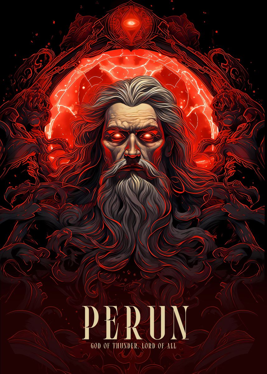 'Perun' Poster, picture, metal print, paint by Posterium Wall Art ...