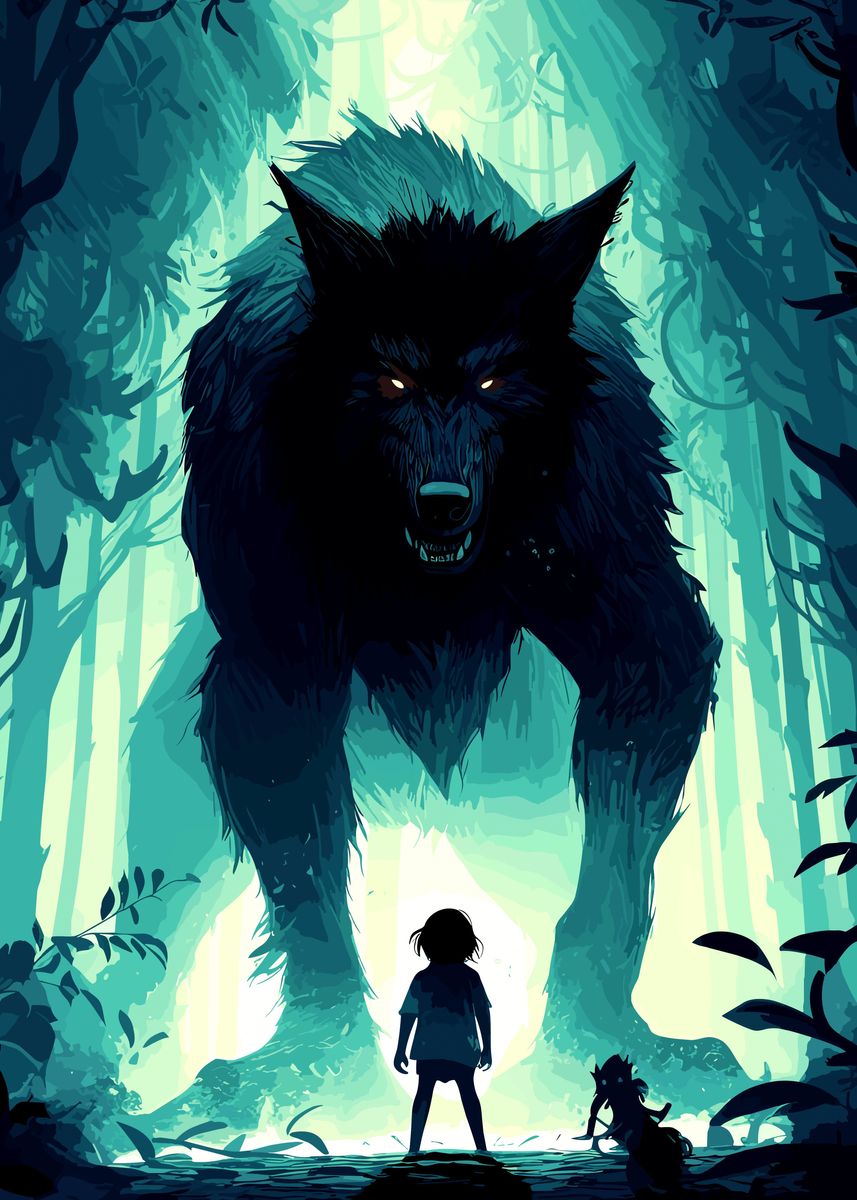 'Ghost Wolf' Poster, picture, metal print, paint by Over High Studio ...