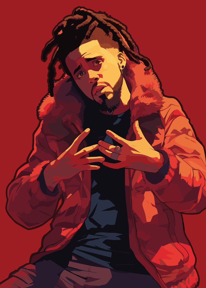 'J Cole Rap Music Rapper' Poster by WEWILL ROCK YOU | Displate