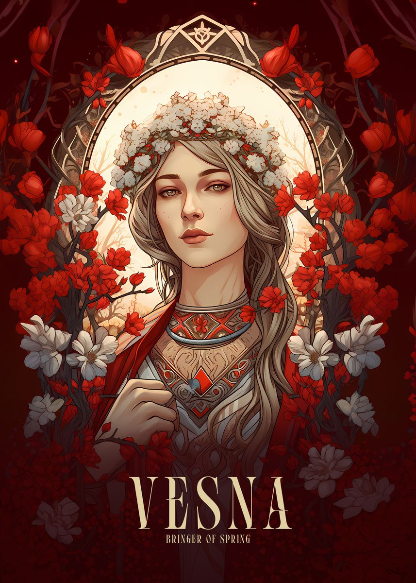 'Vesna' Poster, picture, metal print, paint by Posterium Wall Art ...